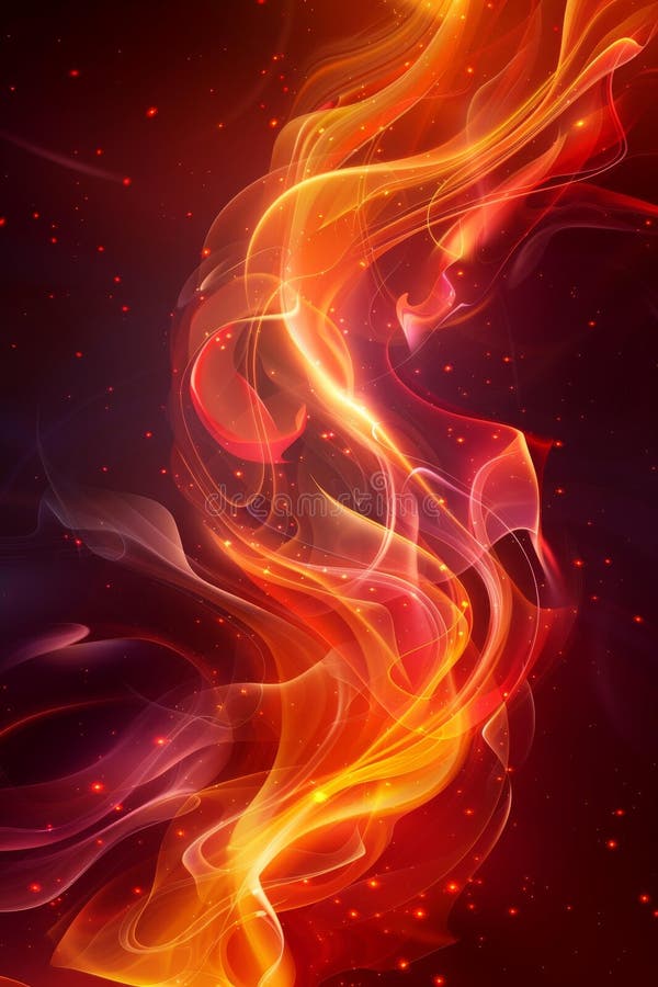 Abstract Fire Patterns and Energy Flow Generated Using AI. Stock ...