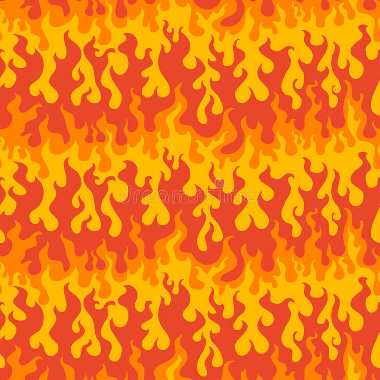 Abstract Fire Seamless Pattern Stock Illustration - Illustration of ...