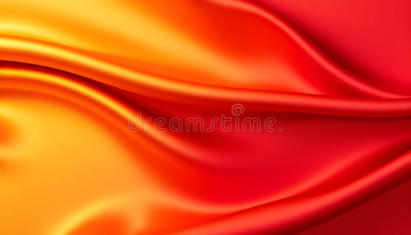 Abstract Fire Silk: a Dance of Orange and Red Stock Illustration ...