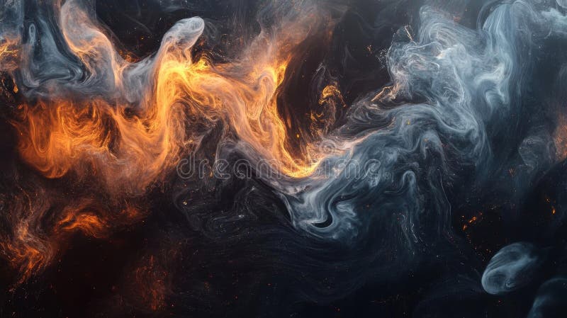 Abstract Fire and Smoke Abstract Background Stock Illustration ...