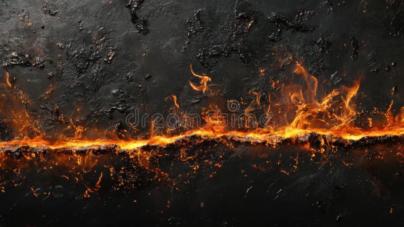 Abstract Fire and Smoke Background with Fiery Flames and Explosions ...