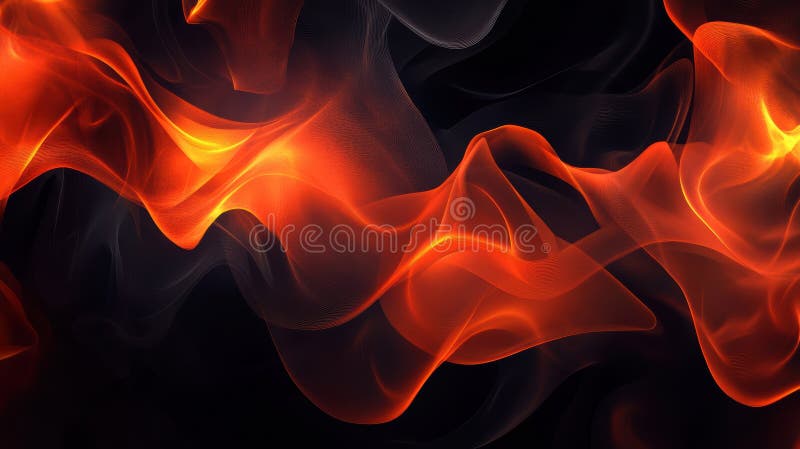 Abstract Fire and Smoke Background with Fiery Flames and Explosions ...