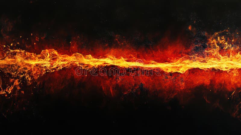 Abstract Fire and Smoke Background with Fiery Flames and Explosions ...