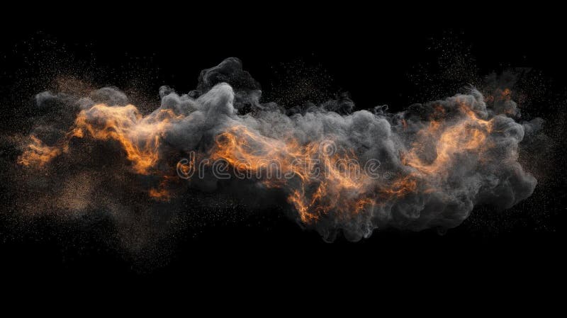 Abstract fire smoke wave stock illustration. Illustration of dynamic ...