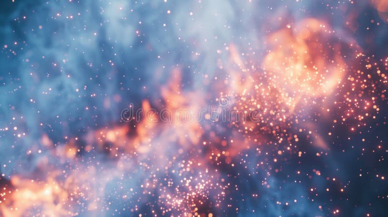 Abstract Fire Sparkles: Festive Background Texture, Celebration Glow Stock Illustration ...