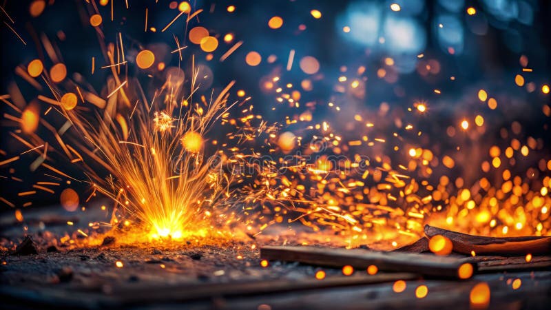 Abstract Fire Sparks Overlay: a Glowing Minimalist Background for ...