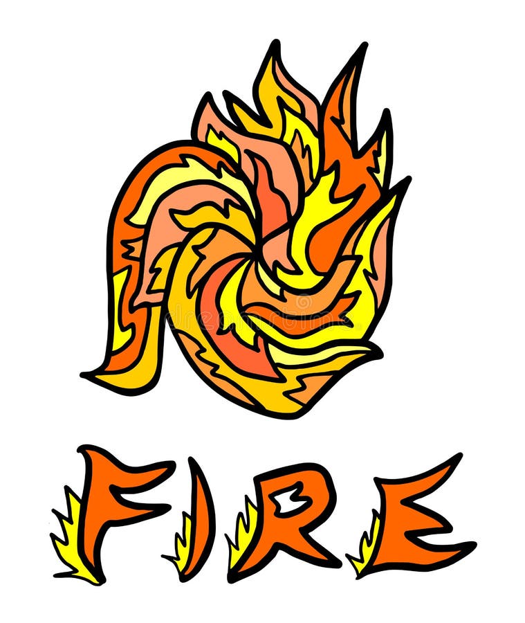 Abstract fire symbol stock vector. Illustration of imaginative - 52350096