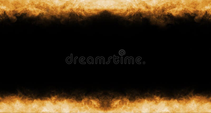 Abstract Fire Texture Frame Over Black Background. Fog in the Darkness ...