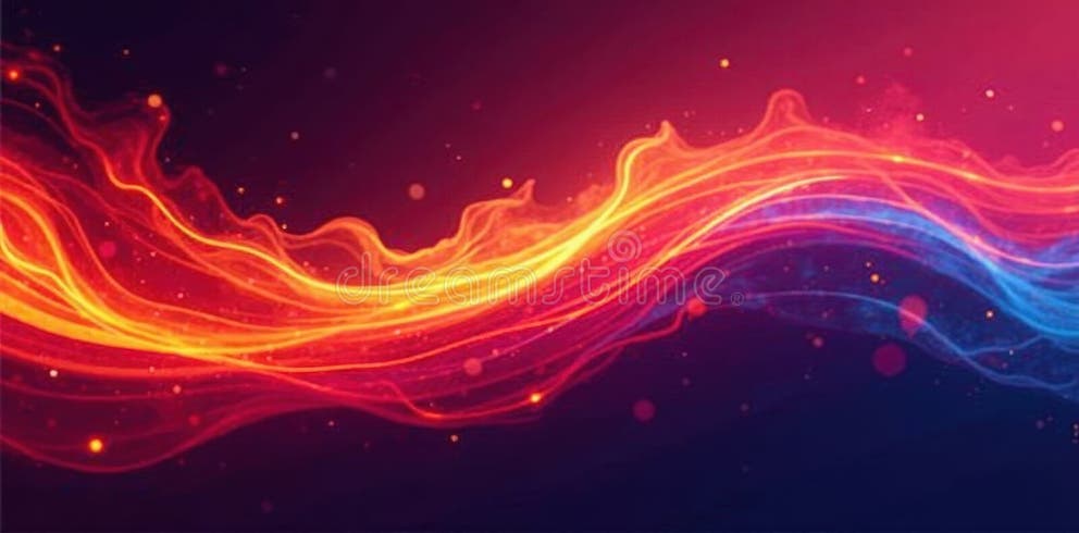 Abstract Fire Vector, Dynamic Lines, Bright Hues , Heat, Power Stock ...