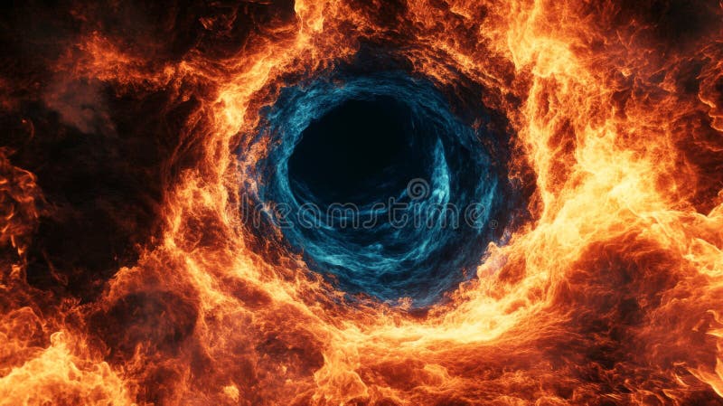 Abstract Fire Vortex Tunnel Stock Illustration - Illustration of ...