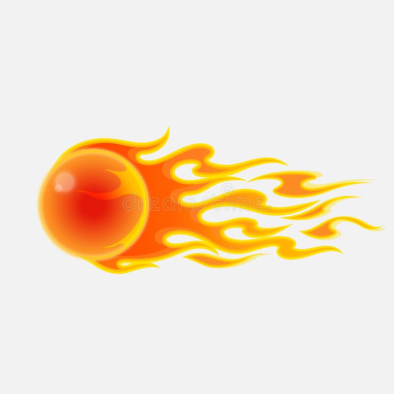 Abstract Fireball on White Background Stock Vector - Illustration of ...