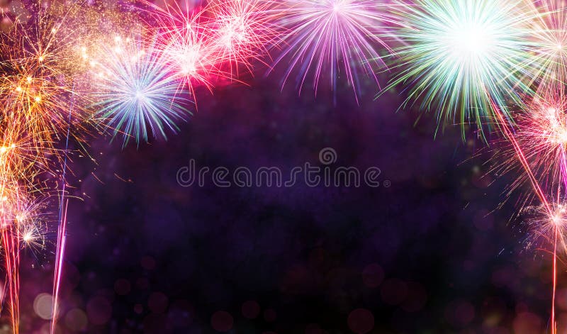 Abstract Firework Background with Free Space for Text Stock Photo ...