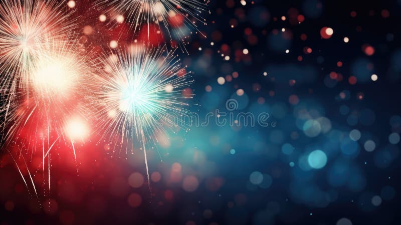 An Abstract Firework Background Offering Free Space for Text, Ai ...