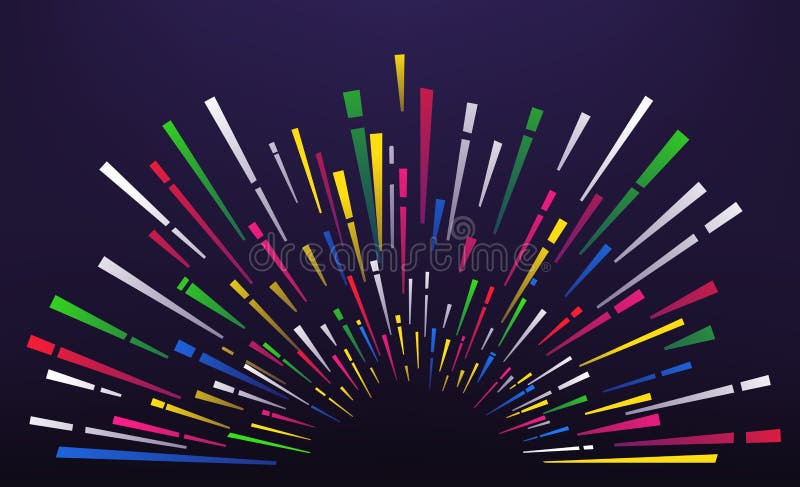 Abstract Color Firework on Dark Background Stock Vector - Illustration ...