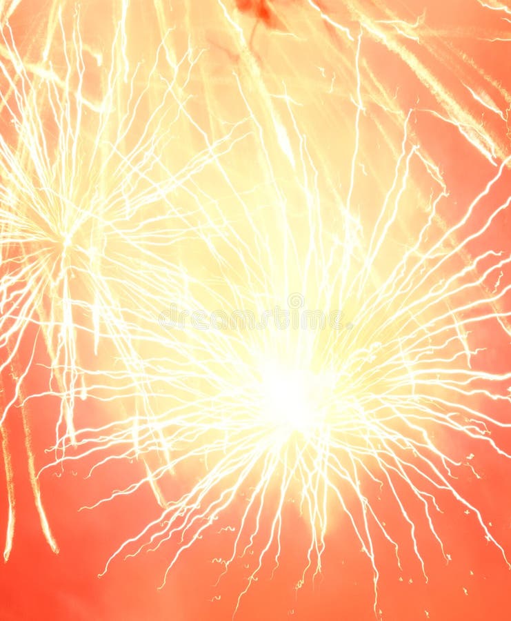 Red Firework Explode in Sky Stock Image - Image of entertainment ...