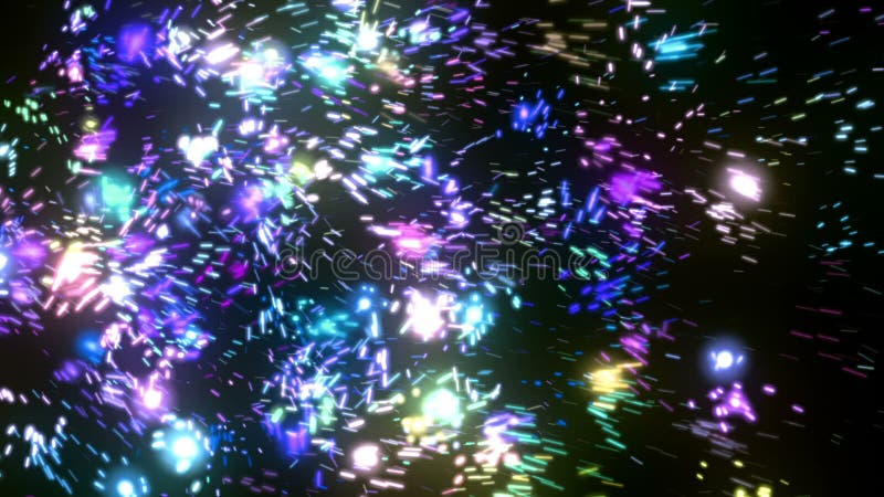 Abstract Fireworks Particles Stock Footage - Video of animation, gold ...