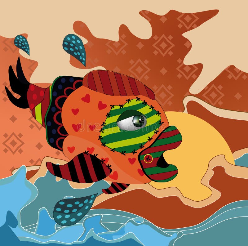 Abstract fish stock vector. Illustration of gradient - 18044181