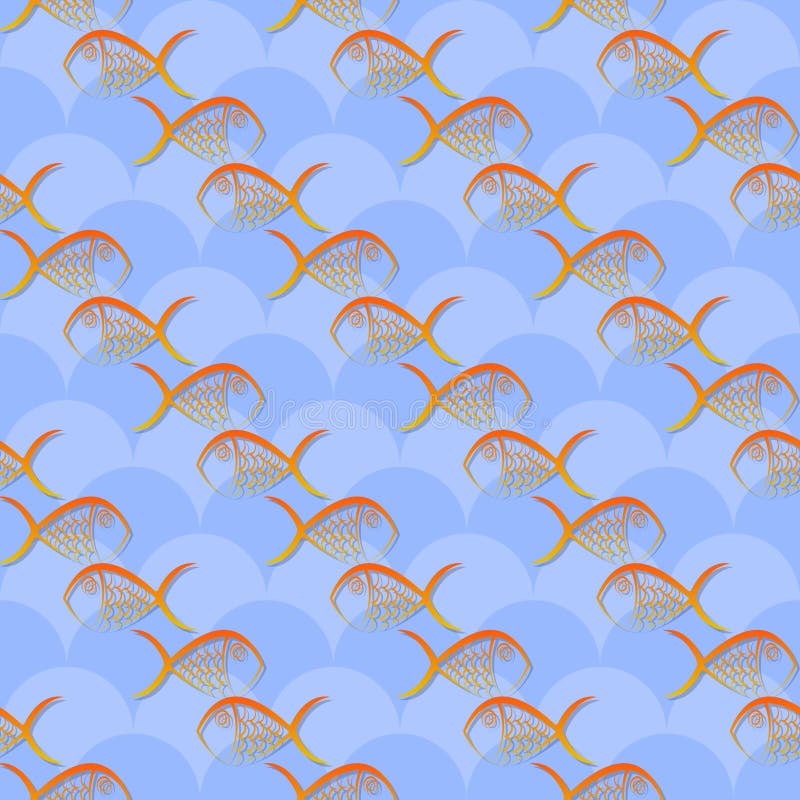 Abstract Fish Background stock vector. Illustration of orange - 79863381