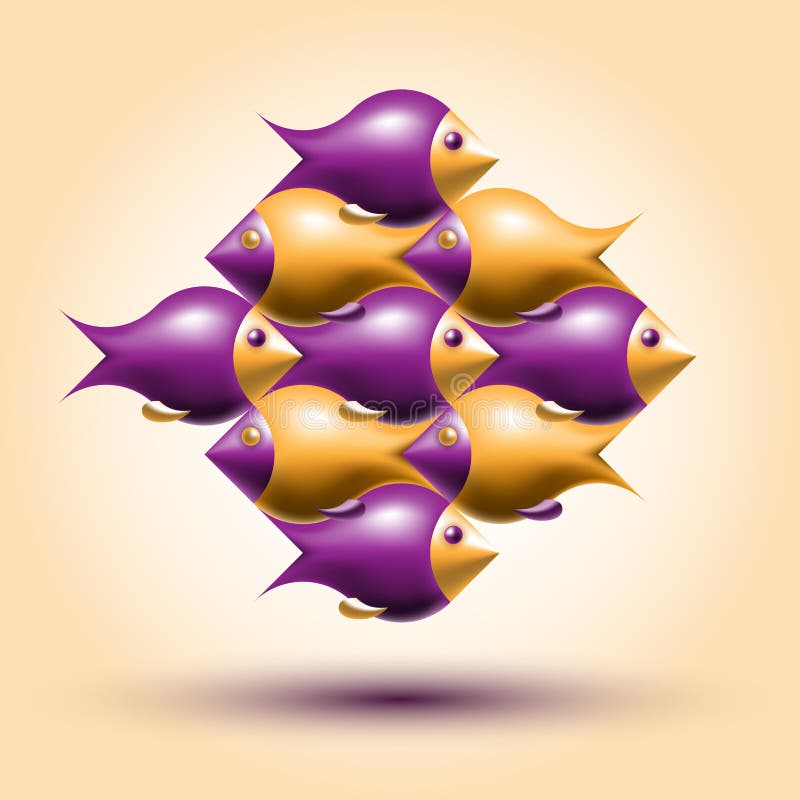 Abstract fish icon stock vector. Illustration of graphic - 131906405