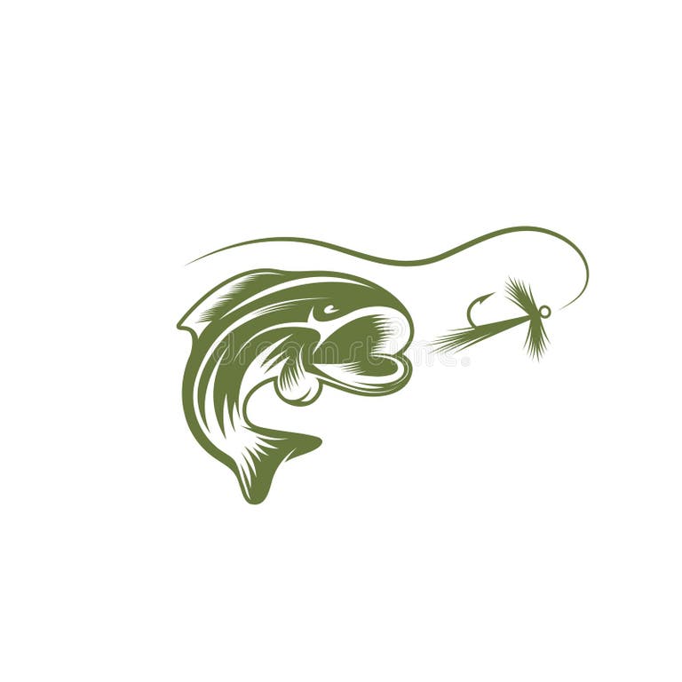 Abstract Fish and Lure Vector Design Stock Vector - Illustration of ...