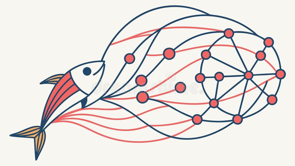 Abstract Fish with Neural Network, Aquatic Life and Connected Systems ...