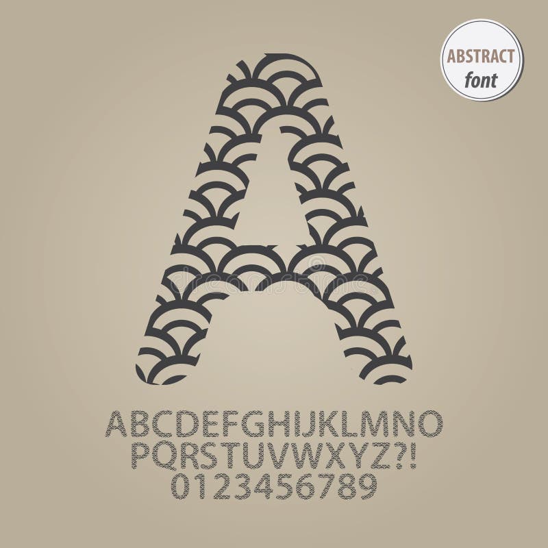 Abstract Fish Scale Alphabet and Digit Vector Stock Vector ...