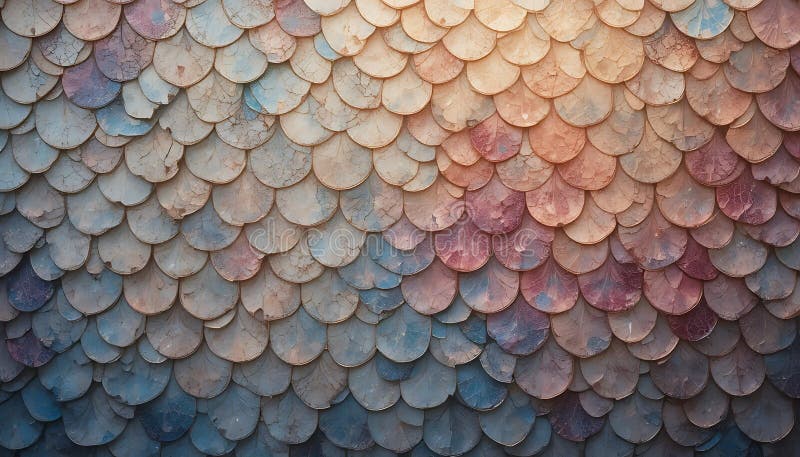 Abstract Fish Scale Pattern with Textured Surface and Ombre Effect ...