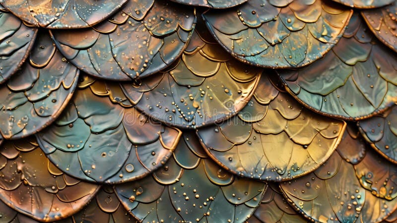 An Abstract Fish Scale Texture Design with a Mix of Lines Swirls and ...