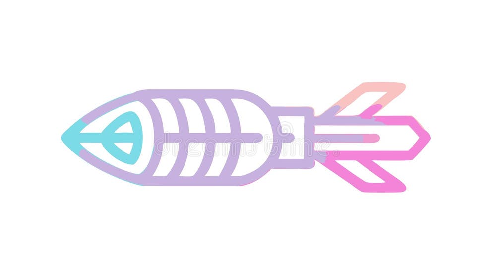 Abstract Fish Skeleton Rocket Concept, Vector Design Generative AI ...