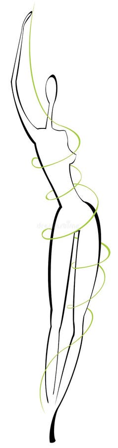 Abstract fitness girl stock vector. Illustration of woman - 13029877