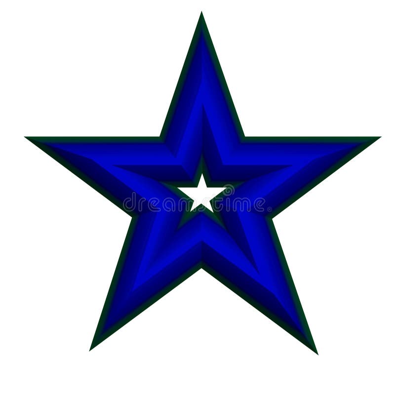 Abstract Five-pointed Star with Patterns. on White Background Stock ...