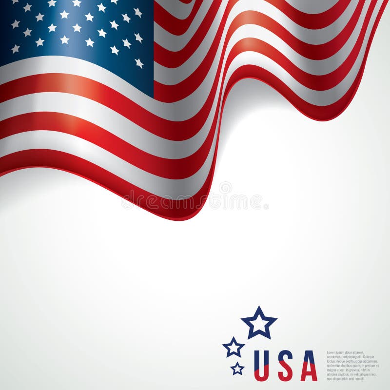 Abstract Flag Design of America. Vector Illustration Decorative Design ...