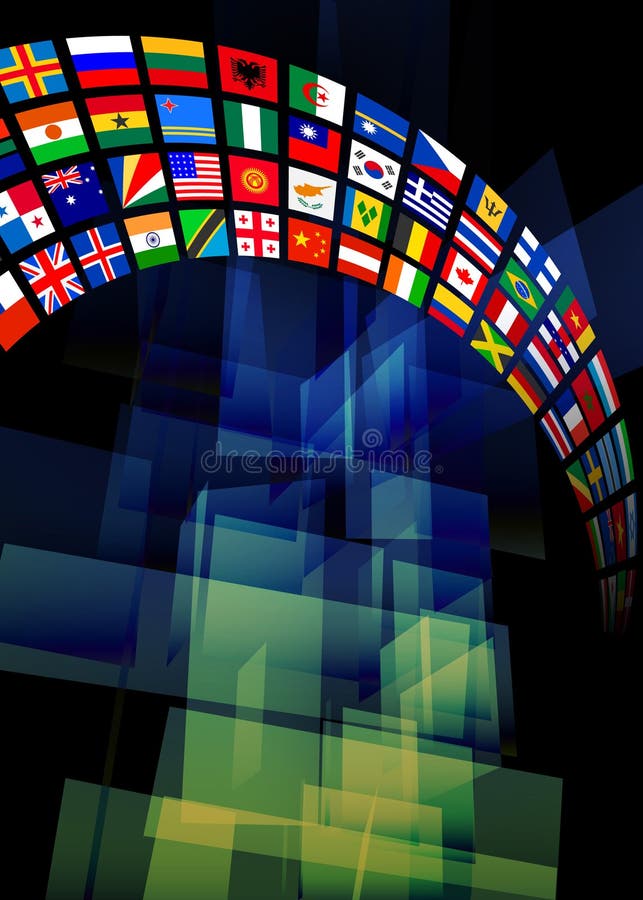 Abstract Flags Banner Background Stock Illustration - Illustration of ...