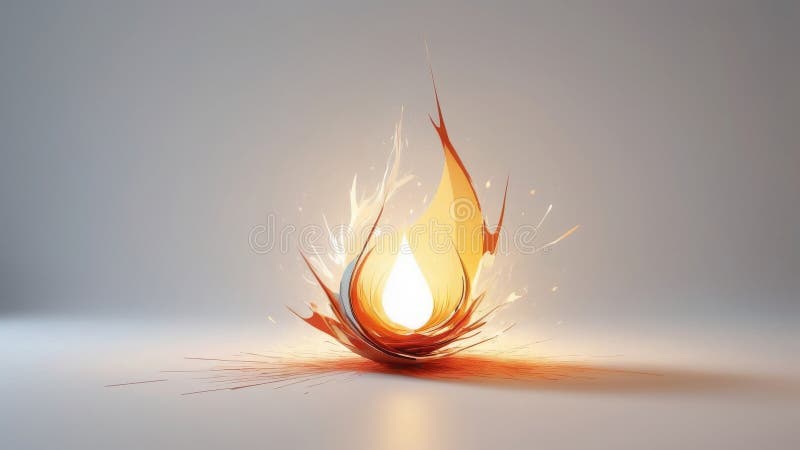 Abstract Flame Design with a Bright White Light in the Center Stock ...