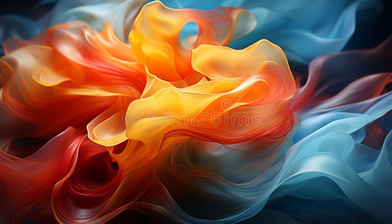 Abstract Flame Flowing in Vibrant Colors, Creating Futuristic Wallpaper ...