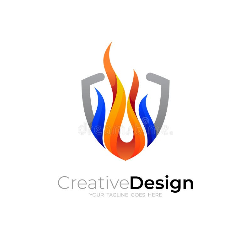 Abstract Flame Logo Template , 3d Colorful Logos Stock Vector ...