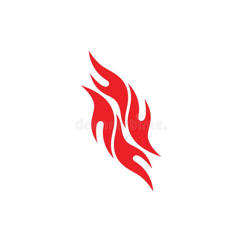 Abstract Flame Red Fire Symbol Vector Stock Vector - Illustration of ...