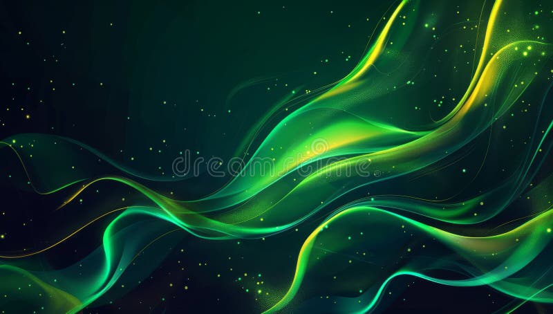 An Abstract Flame Shape in Lime Green and Yellow Color. Generative AI ...