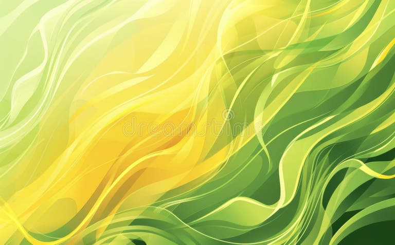 An Abstract Flame Shape in Lime Green and Yellow Color. Generative AI ...