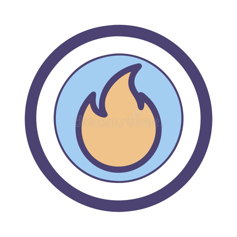 Abstract Flame Symbol in Blue Circle Vector for Design and Branding ...