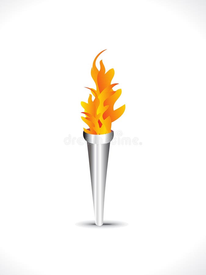 Abstract flaming torch stock vector. Illustration of ceremony - 38891269