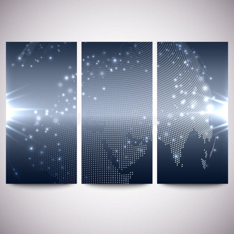 Abstract Flash Banners Set, Dark Design Vector Stock Vector ...
