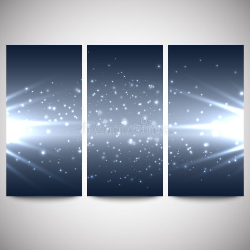 Abstract Flash Banners Set, Dark Design Vector Stock Vector ...