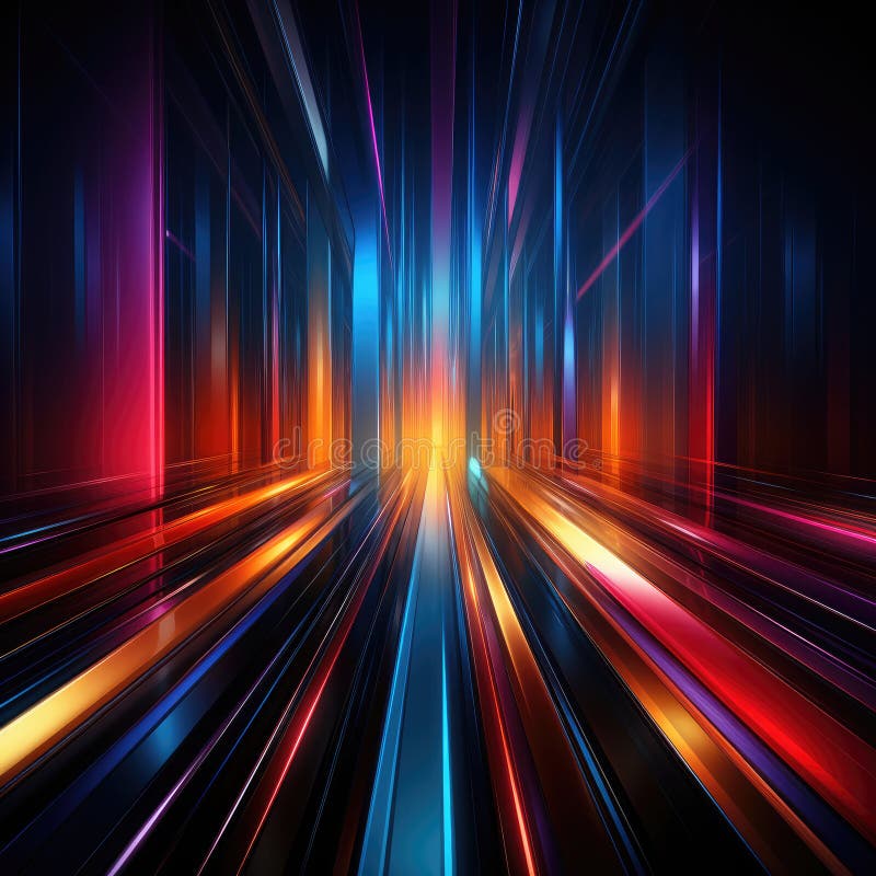 Abstract Flash of Light Flash Rainbow Dark Line Stripe Colorful Stock ...