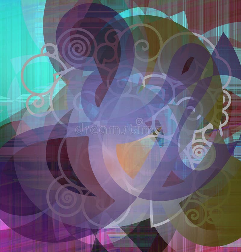 Abstract Flat Decorative Artwork Stock Illustration - Illustration of ...