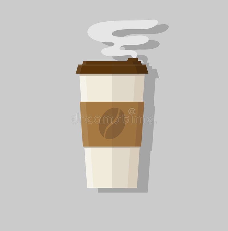 Abstract Flat Design Coffee Cup Stock Illustration - Illustration of ...