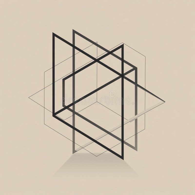 Minimal Geometric Design with Overlapping Lines Forming Optical Cube ...