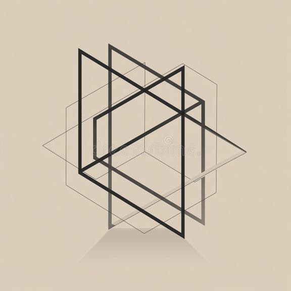 Minimal Geometric Design with Overlapping Lines Forming Optical Cube ...