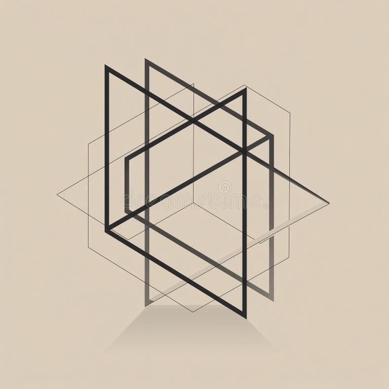 Minimal Geometric Design with Overlapping Lines Forming Optical Cube ...