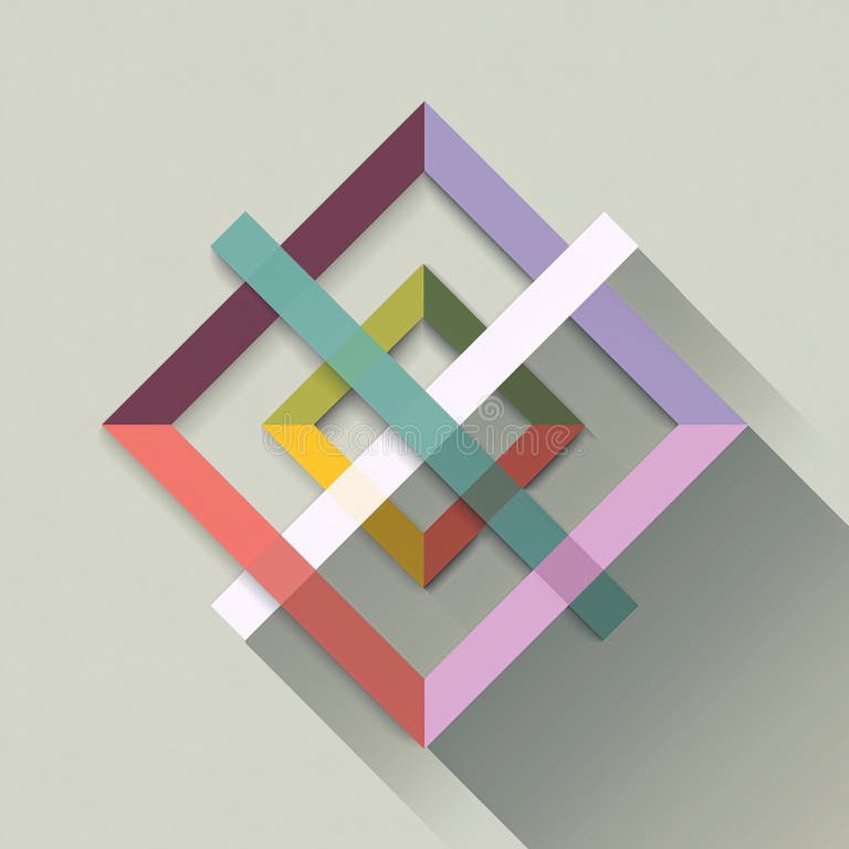 Minimal Geometric Design with Overlapping Lines Forming Optical Cube ...